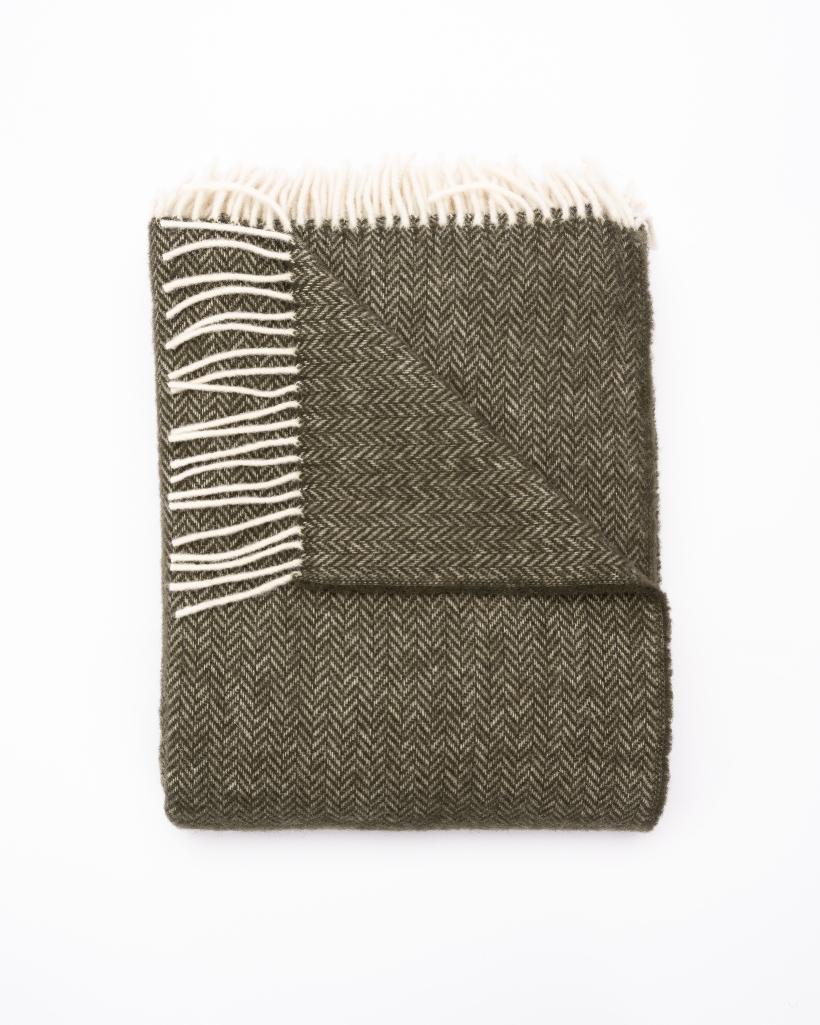 Woolland NEW ZEALAND Luxury 100% vilnonis pledas GREEN FOREST - WoolLandWoolLand